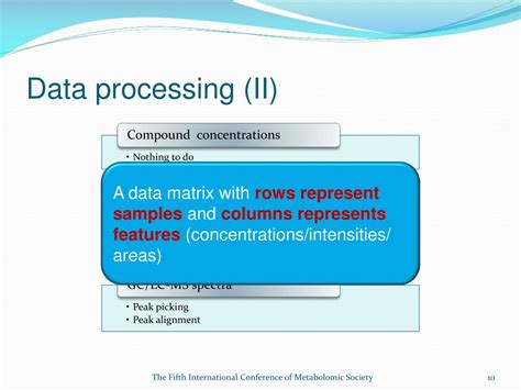 Ppt Metabolomic Data Processing And Statistical Analysis Conference