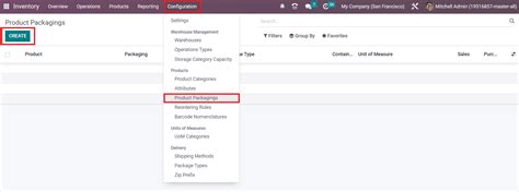 Product Packaging In Odoo Inventory Odoo V Enterprise Edition Book