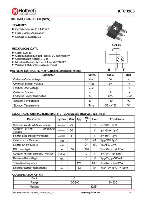 C3205 Datasheet Hottech