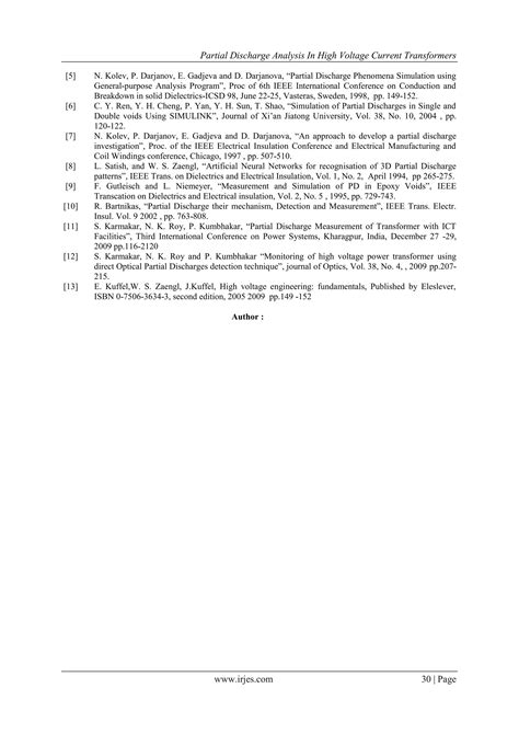 Partial Discharge Analysis In High Voltage Current Transformers PDF