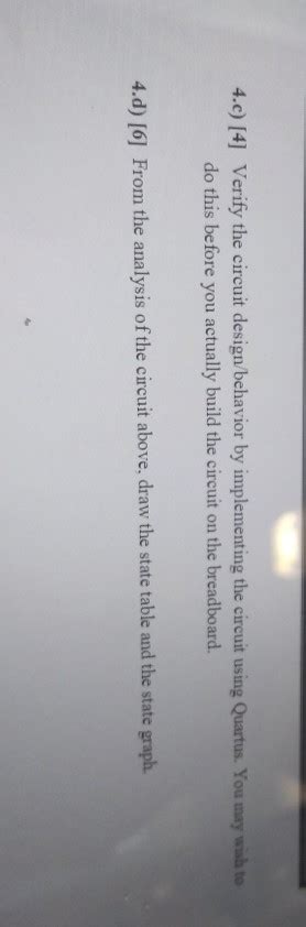 Solved C Verify The Circuit Design Behavior By Chegg Com