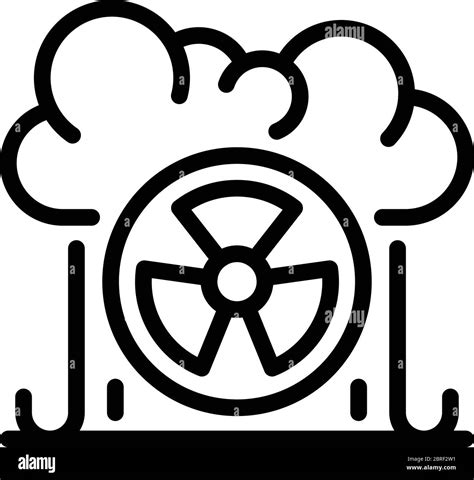 Bio Nuclear Cloud Icon Outline Style Stock Vector Image And Art Alamy