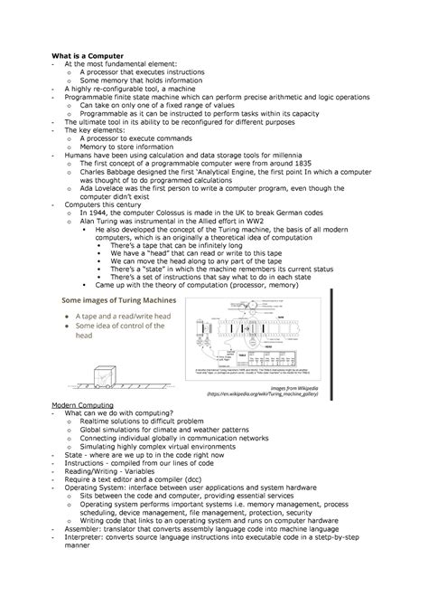Comp1511 Notes What Is A Computer At The Most Fundamental Element