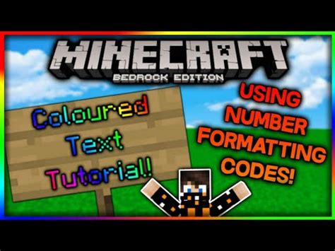 Coloured Text In Minecraft Bedrock Edition Tutorial Minecraft