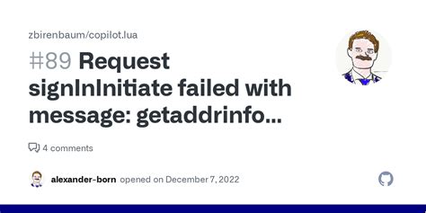 Request SignInInitiate Failed With Message Getaddrinfo ENOTFOUND