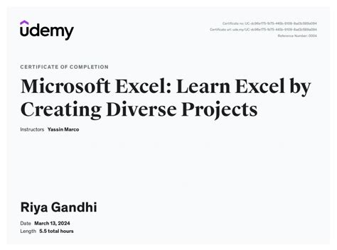 🎓 Completed An Incredible Excel Course On Udemy 🚀 Learned A Lot