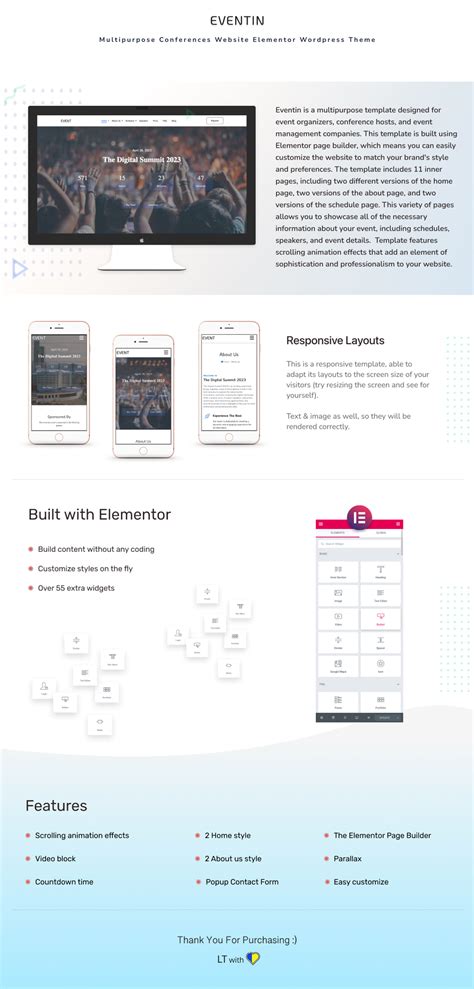 Eventin Multipurpose Conferences Website Elementor Wordpress Theme