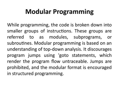 Structured Programming And Programming Methodologiespptx Programming Languages Computing