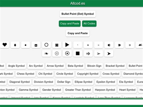 Bullet Point Dot Symbol • Copy And Paste Alt Codes By Alt Codes