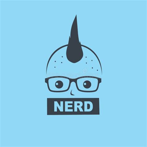 Nerd Geek Guy Cartoon Character Sign Logo Vector Stock Vector Illustration Of Smart Vector