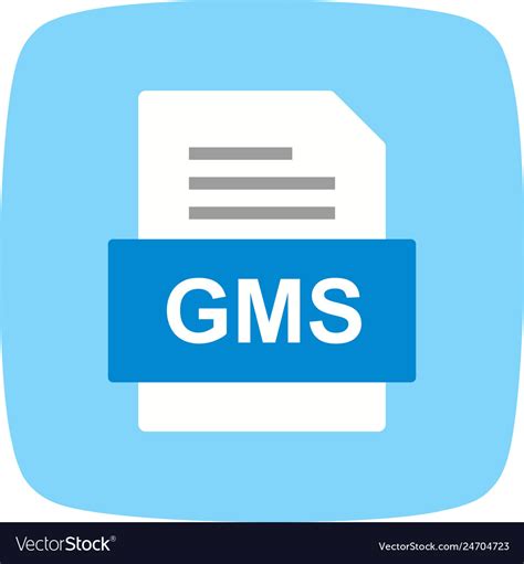 Gms File Document Icon Royalty Free Vector Image