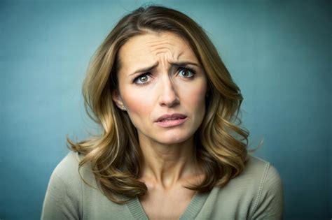 Dissatisfied Face Of A Woman With A Questioning Expression Premium Ai