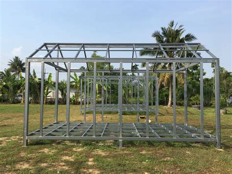 โครงสร้างเหล็ก บ้านน็อคดาวน์ ขนาด 3x6 เมตร หลังคาทรงจั่ว นอร์ดิก สไตล์