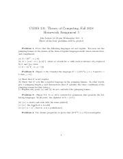 F Hw Pdf Coms Theory Of Computing Fall Homework Assignment Due Before