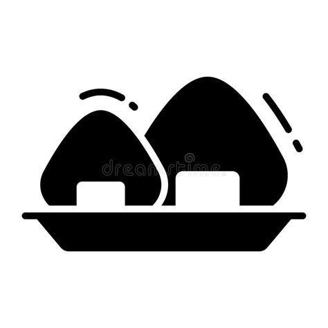 An Icon Of Onigiri In Modern And Trendy Style Stock Vector