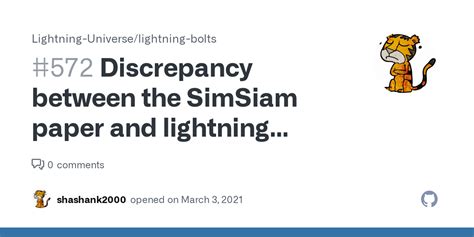 Discrepancy Between The Simsiam Paper And Lightning Implementation · Issue 572 · Lightning