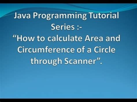 How To Calculate Area And Circumference Of Circle In A Java Program Learn Java By Examples
