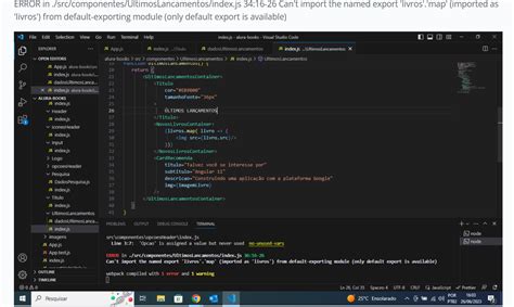 Erro Ao Exportar E Importar Livros Em UltimosLancamentos React