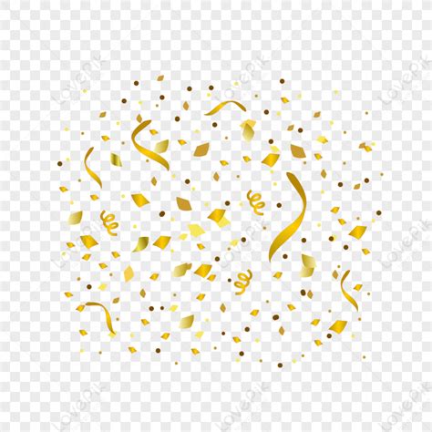 황금 리본장식즐거운금 조각 Png 일러스트 무료 다운로드 Lovepik