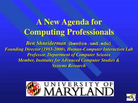 Ppt Human Computer Interaction Laboratory Interdisciplinary Research