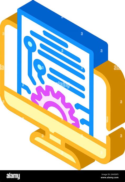 Information Technology Management Business Isometric Icon Vector