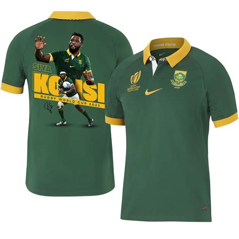 Siya Kolisi Signed SA Rb World Cup 2023 Stadium Home Jersey Men Gree