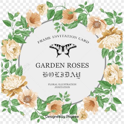 復古玫瑰裝潢邊框文框手繪玫瑰花卉愛使psd圖案素材免費下載，可愛卡通圖片，尺寸1200 × 1200px Lovepik