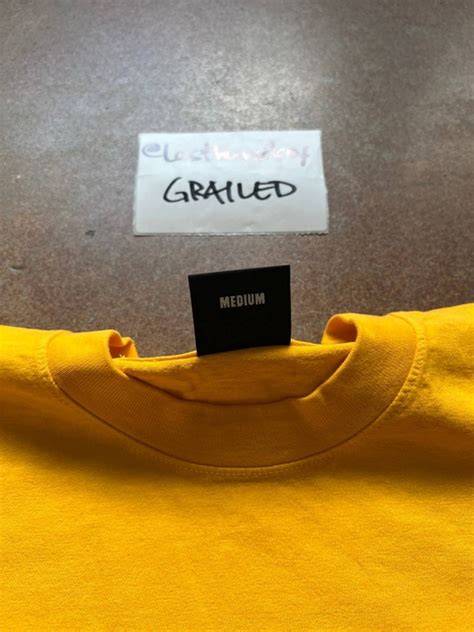 Revenge Revenge Basic Embroidered Logo Tee Yellow Medium Grailed