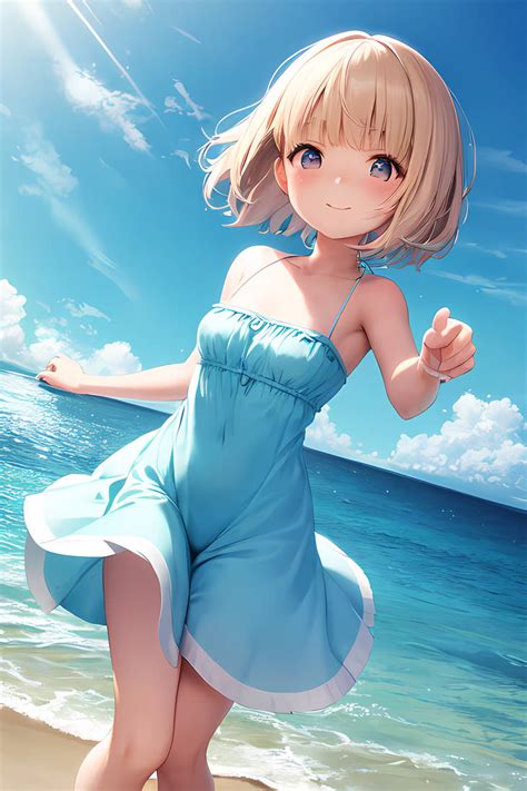 Girl On The Beach By Darkpikachuu On Deviantart
