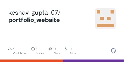 Github Keshav Gupta Portfolio Website