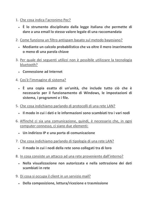 Soluzioni Eipass Moduli 2 3 4 5 6 7 Moduli User Docsity