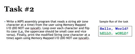 Solved Task 2 Sample Run Of The Task Write A Mips