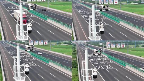 智慧高速公路视频监控360度摄像头高清 视频素材下载