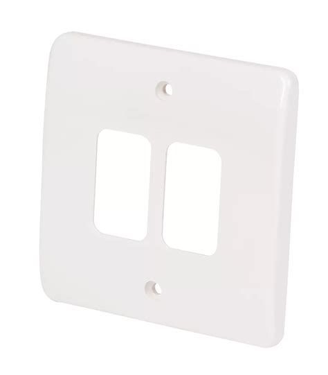 MK Grid Plus Module Grid Faceplate White Screwfix