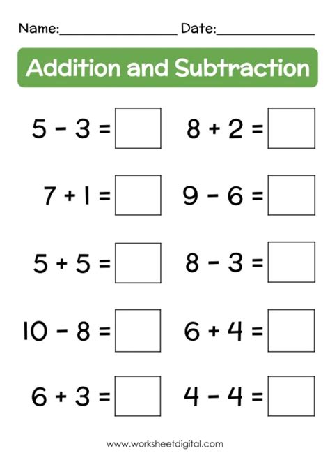 Mixed Addition And Subtraction Sums Worksheet Digital Worksheets