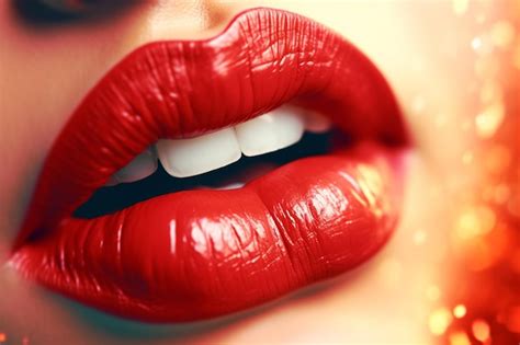 Premium Ai Image Closeup Of Beautiful Female Lips