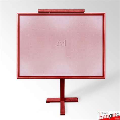 Red Lectern With Frame And Clear Placemat A4 To A1 Branding Display
