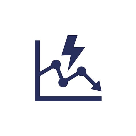 Premium Vector Power Consumption Decrease Reduction Icon Vector