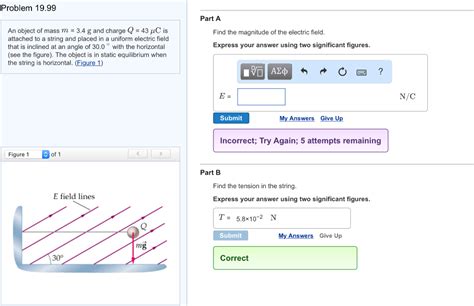 Solved An Object Of Mass M G And Charge Q Mu C Is Chegg Com