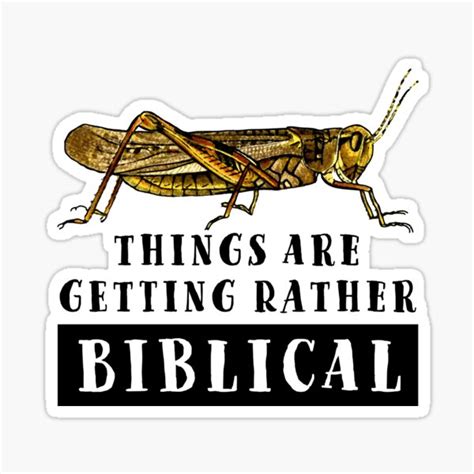 Things Are Getting Rather Biblical Sticker For Sale By