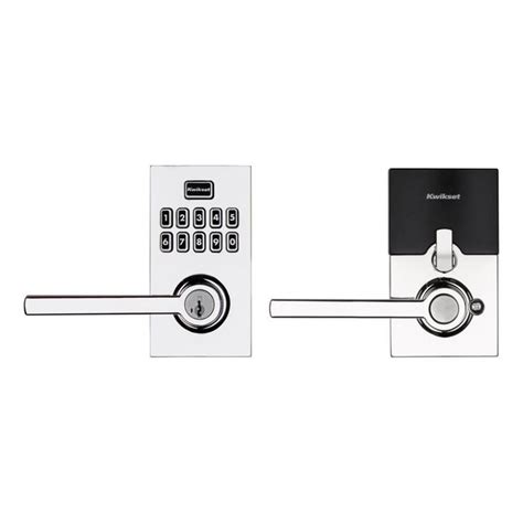 Kwikset Smartcode 917 Polished Chrome 1 Cylinder Smartkey Electronic Handle Lighted Keypad In