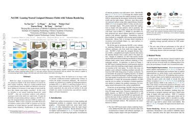 NeUDF Leaning Neural Unsigned Distance Fields With Volume Rendering
