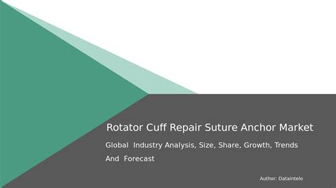 Rotator Cuff Repair Suture Anchor Market Report Global Forecast From