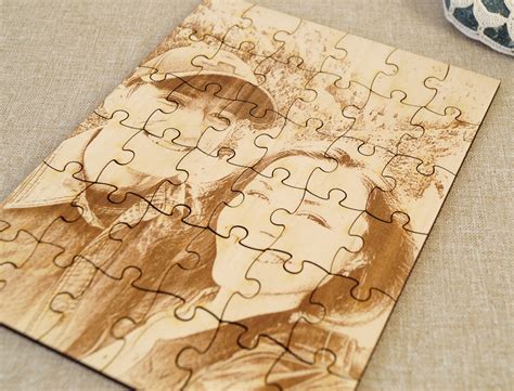 Wooden Picture Puzzle Laser Engraved Puzzle Personalized With Etsy