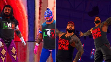 WWE K The LWO Vs The Uso Tag Team Match YouTube