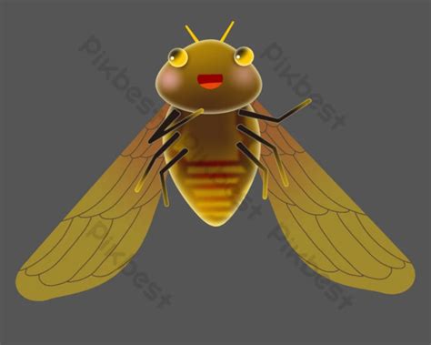 노란 매미 만화 곤충 일러스트 Png Psd 무료 다운로드 Pikbest