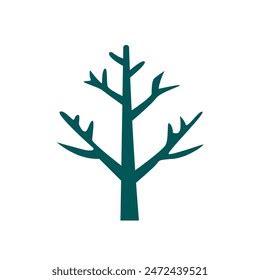Winter Tree Silhouette Vector Illustration Dead Stock Vector Royalty Free