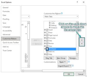 Developer Tab In Excel How To Add Enable Show Move Hide