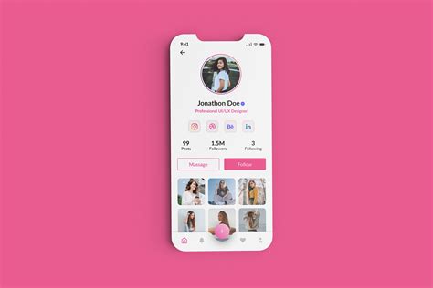 user profile user interface on behance