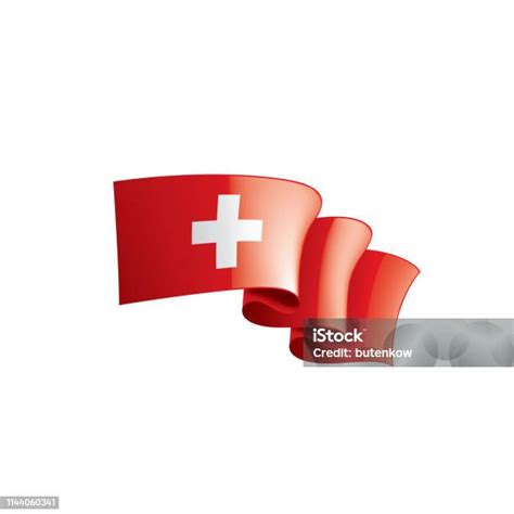 스위스 국기 흰색 바탕에 벡터 일러스트 레이 션 국기에 대한 스톡 벡터 아트 및 기타 이미지 국기 기 벡터 Istock